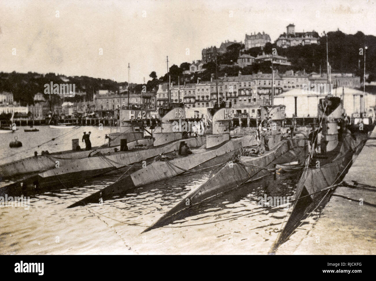 H Class submarines at Torquay, Devon Stock Photo - Alamy