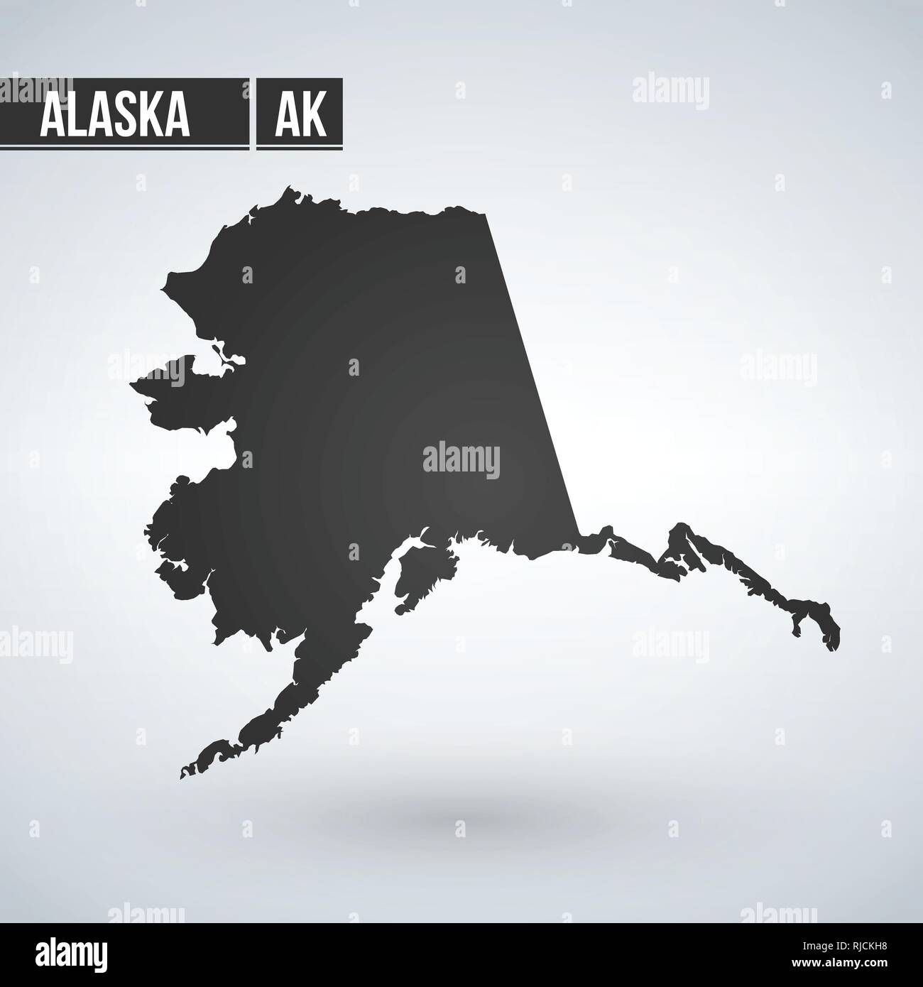 map of the U.S. Alaska, vector illustration isolated on modern ...