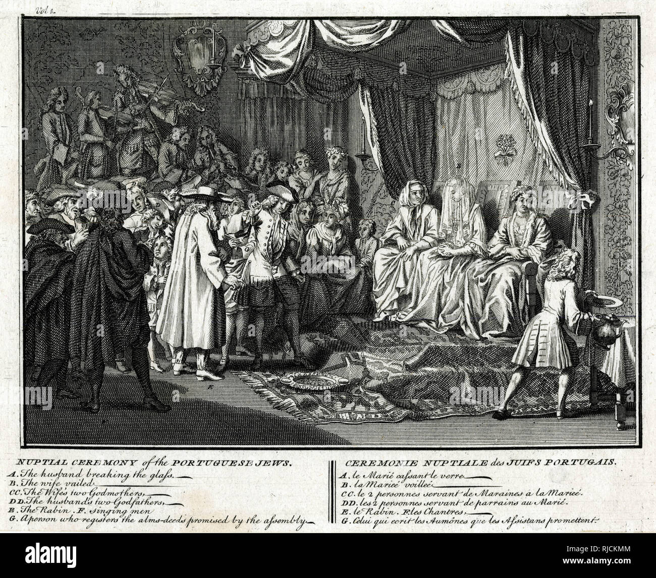 Nuptial Ceremony of Portuguese Jews Stock Photo - Alamy