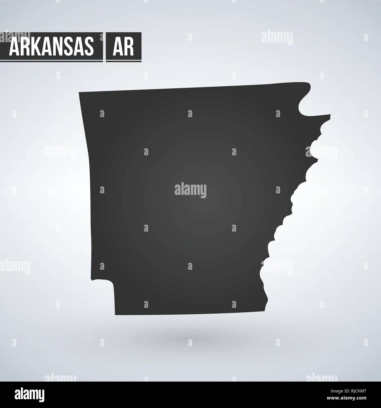 Map of the U.S. state of Arkansas on a white background Stock Vector ...