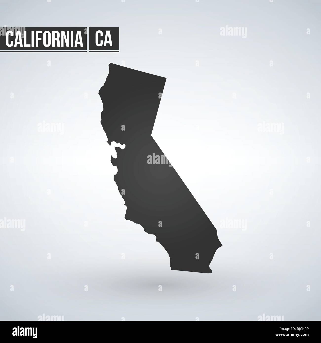 map of the U.S. state of California, vector illustration Stock Vector ...
