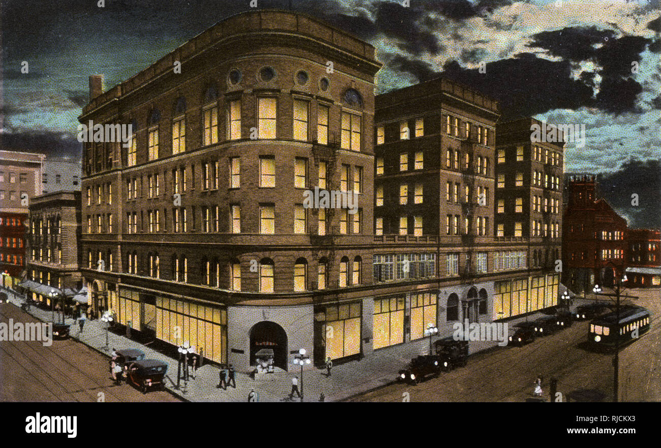 Monticello Hotel at night, Norfolk, Virginia, USA Stock Photo - Alamy