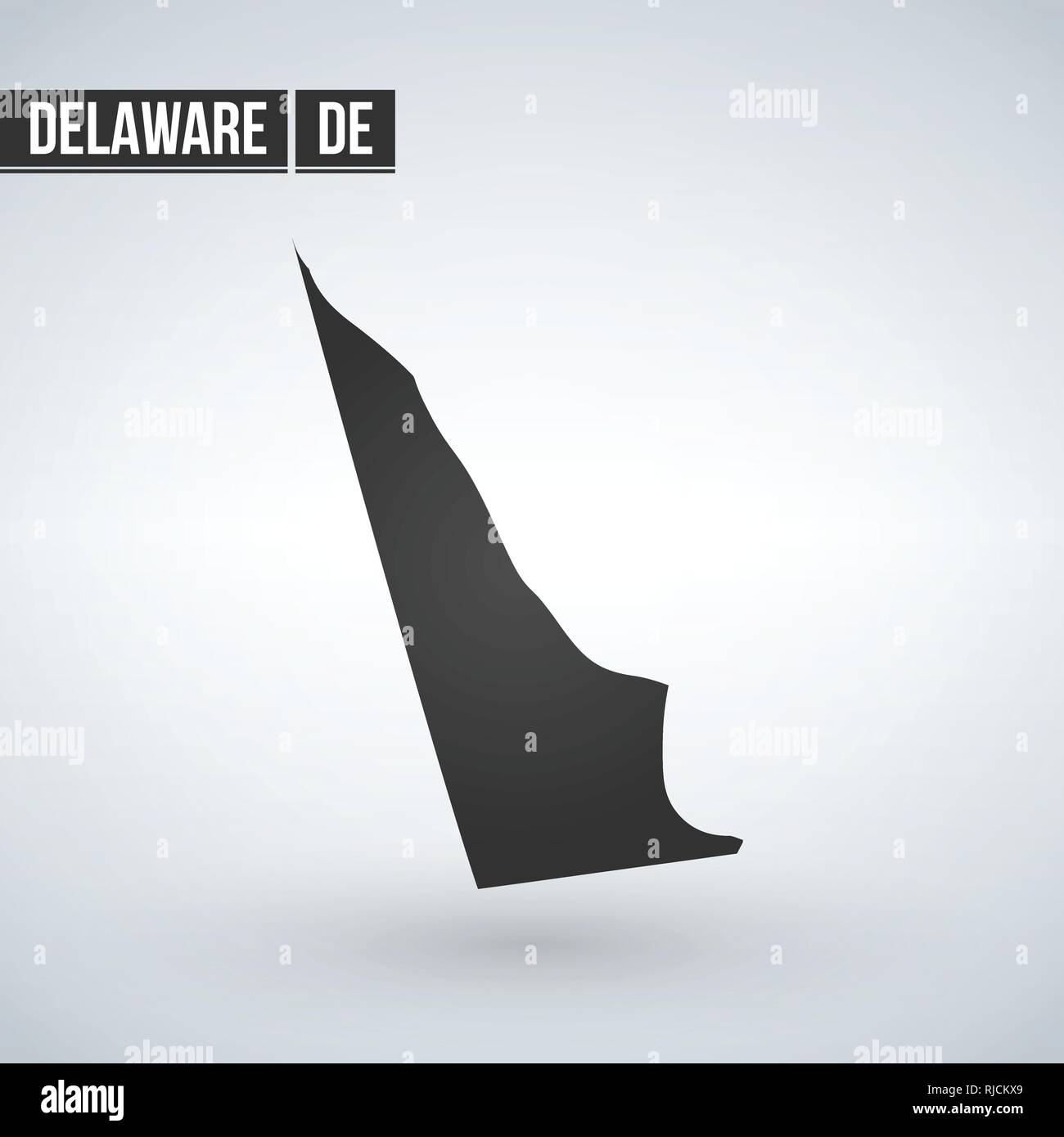 Map of the U.S. state of Delaware, vector illustration Stock Vector ...