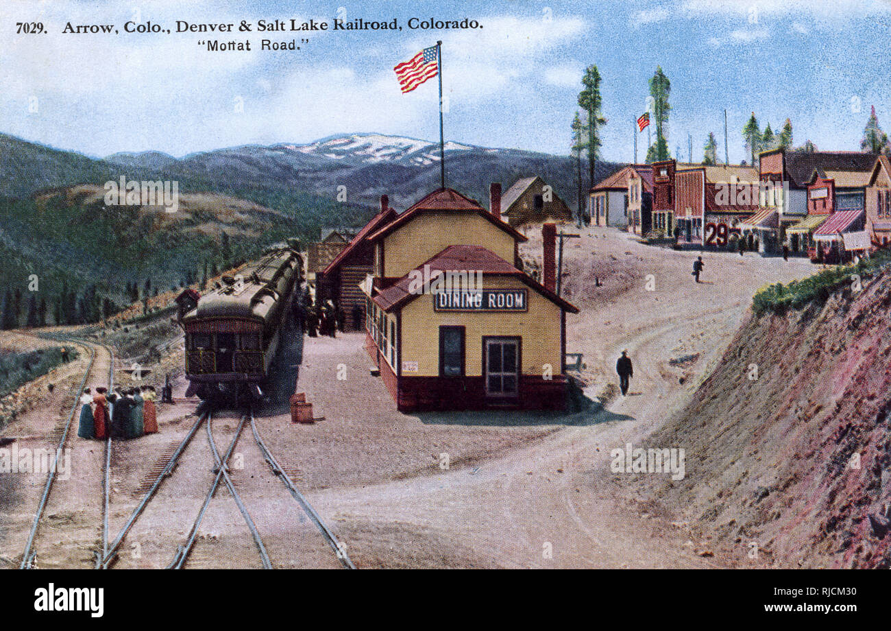 Arrow Railroad Station, Colorado, USA Stock Photo - Alamy