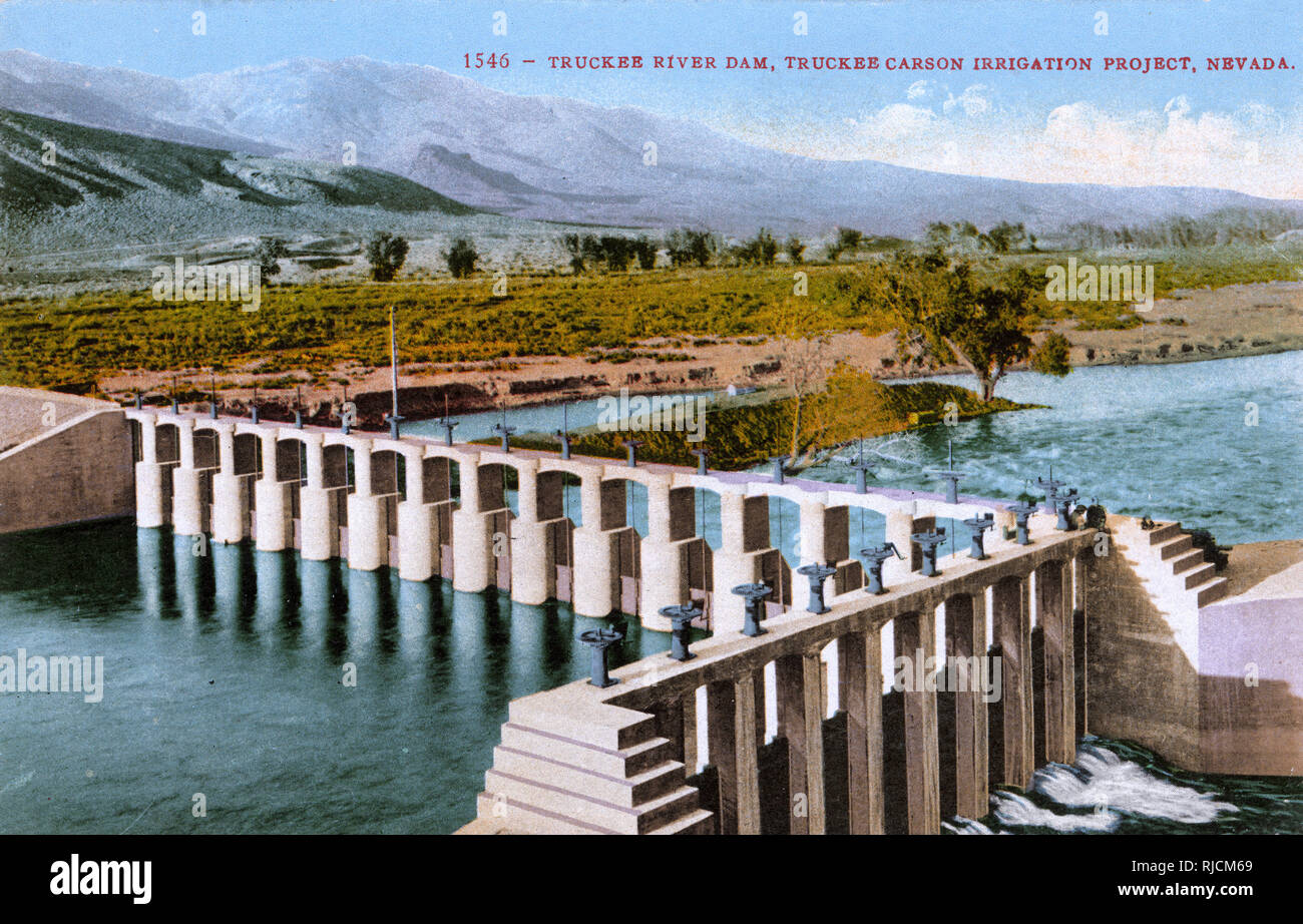 Truckee River Dam, near Reno, Nevada, USA Stock Photo - Alamy