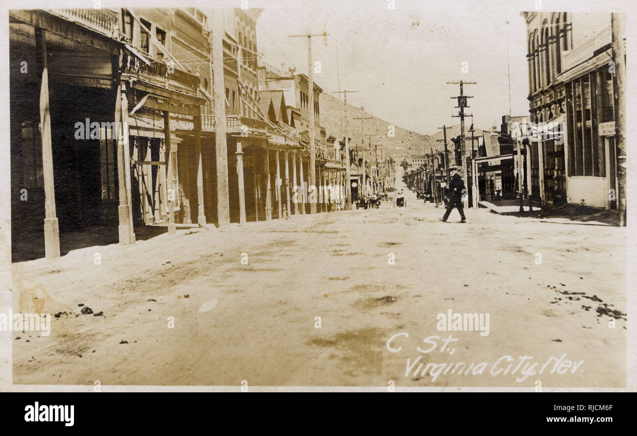 C Street, Virginia City, Nevada, USA Stock Photo - Alamy