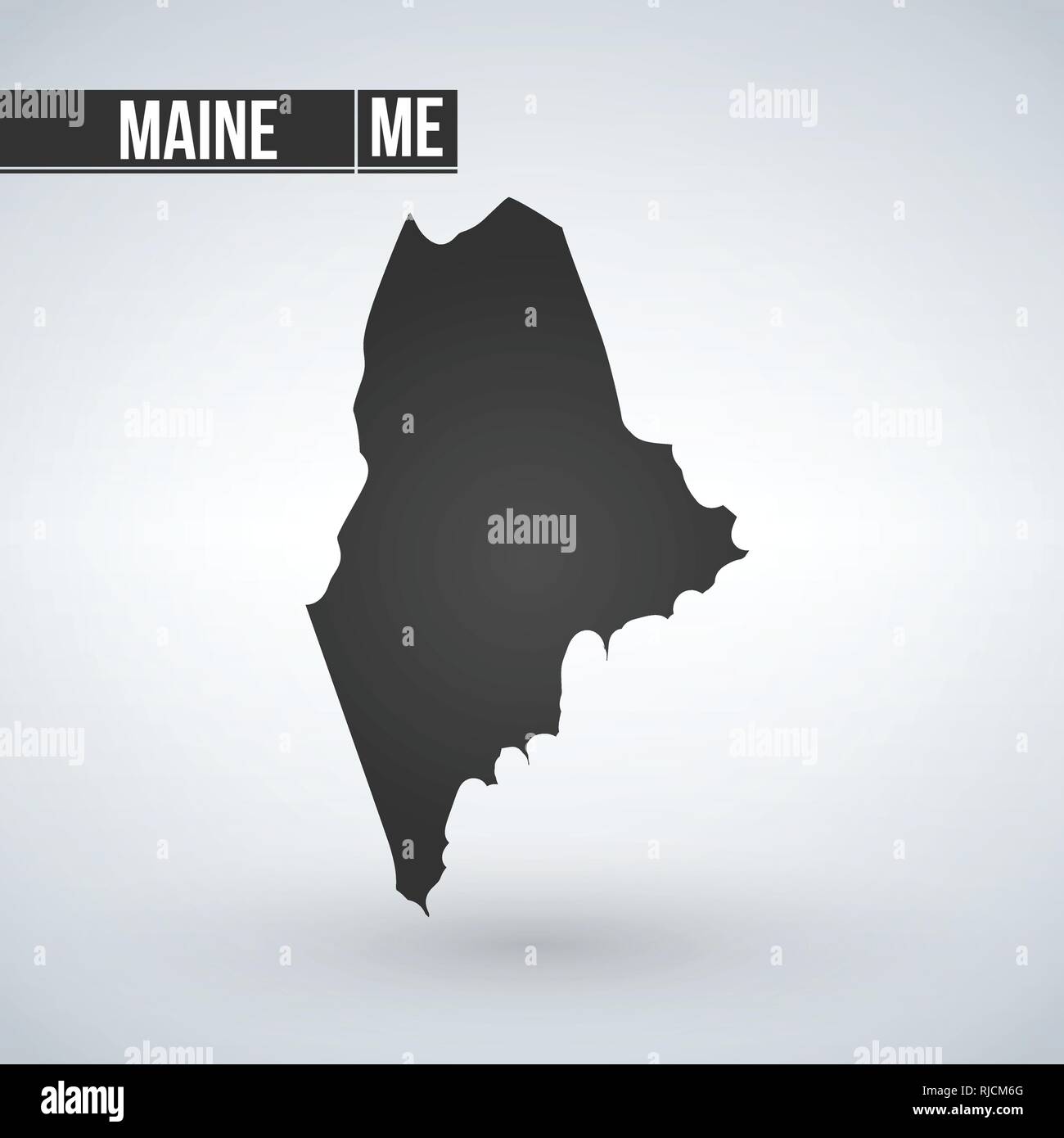Maine map isolated on transparent background. Black map for your design ...