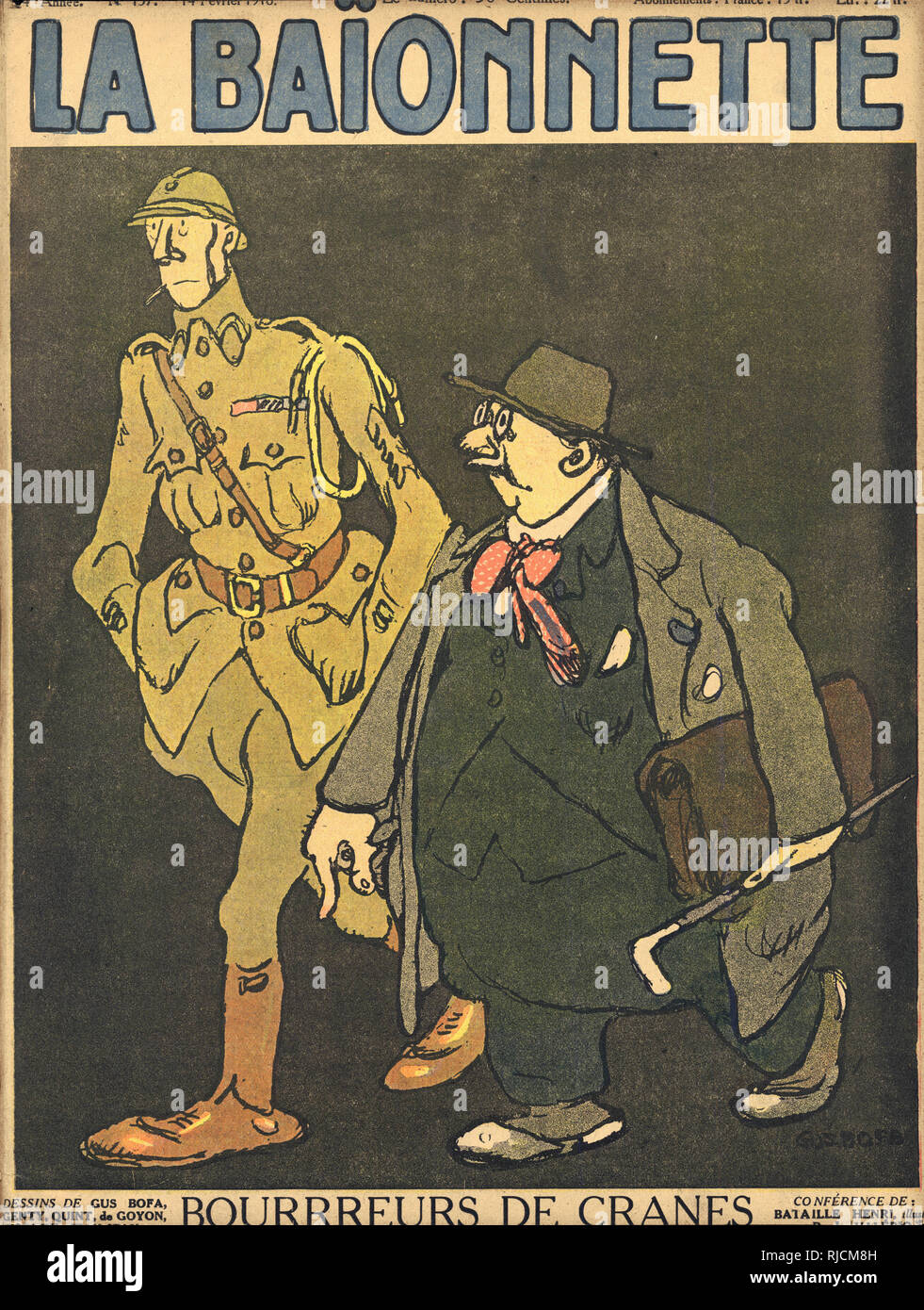 Front cover, La Baionnette, WW1 Stock Photo - Alamy