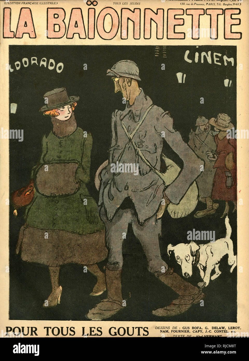Front cover, La Baionnette, WW1 Stock Photo - Alamy