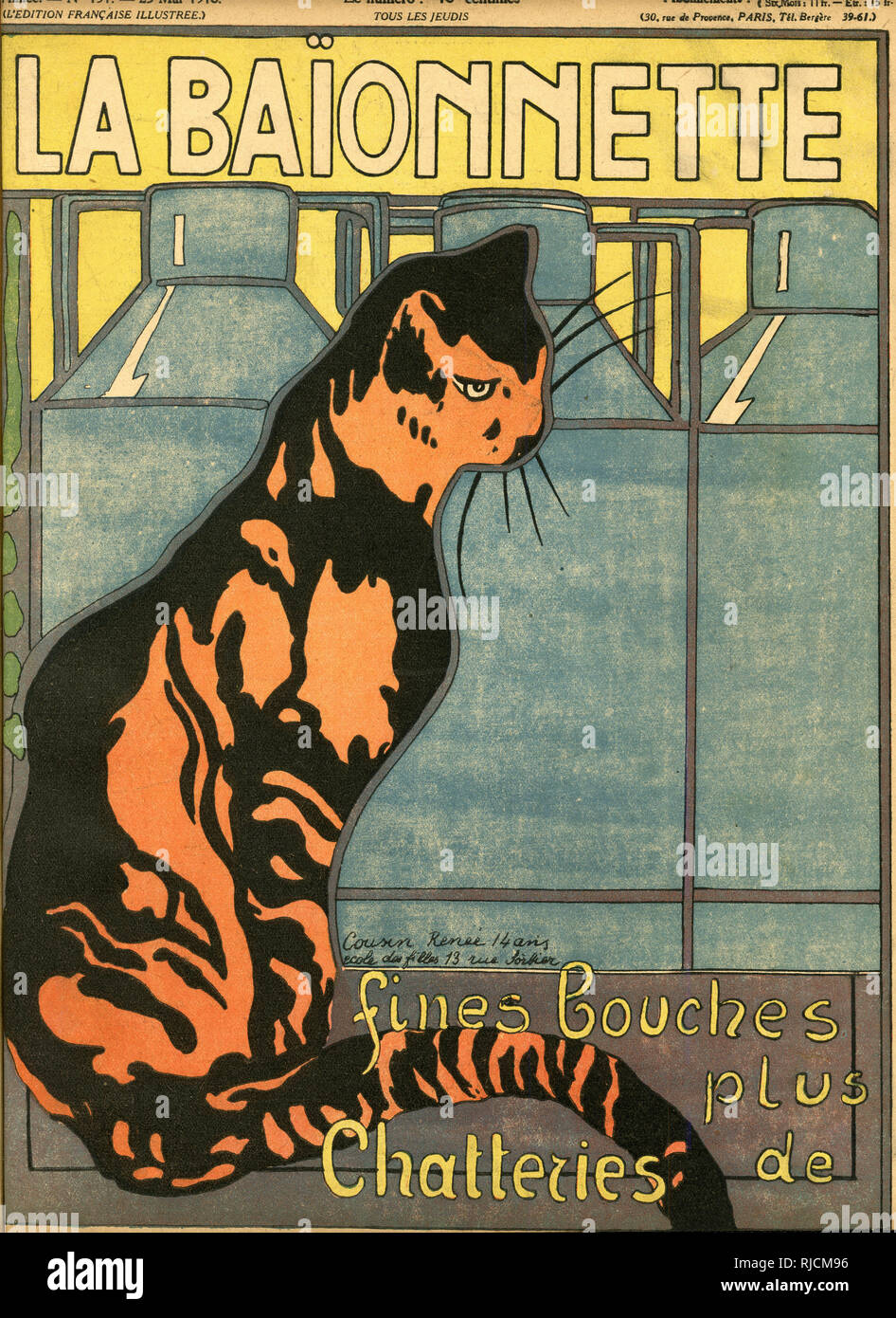 Front cover, La Baionnette, WW1 Stock Photo - Alamy