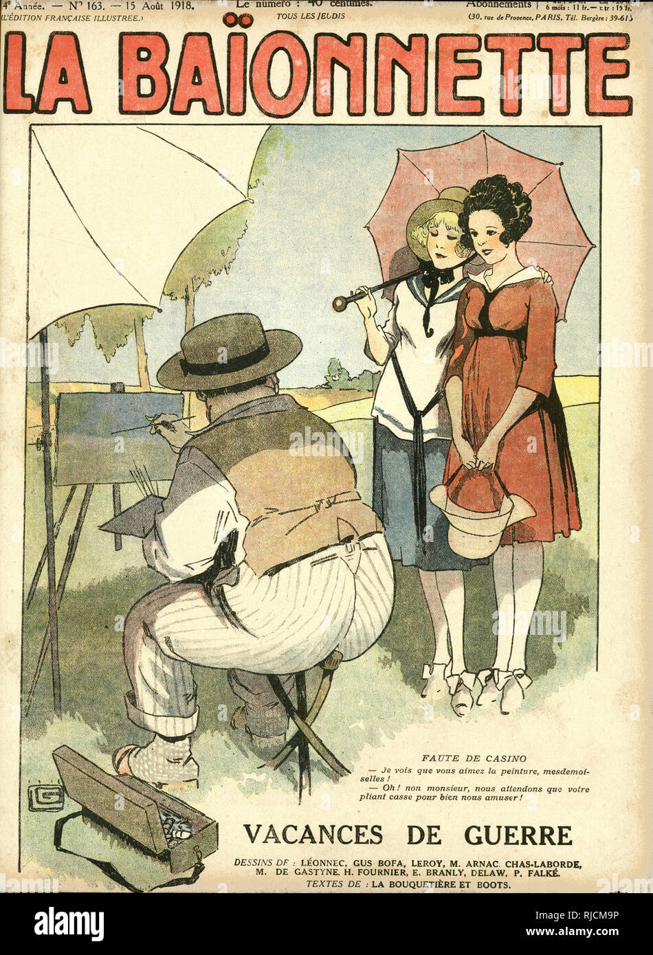 Front cover, La Baionnette, WW1 Stock Photo - Alamy