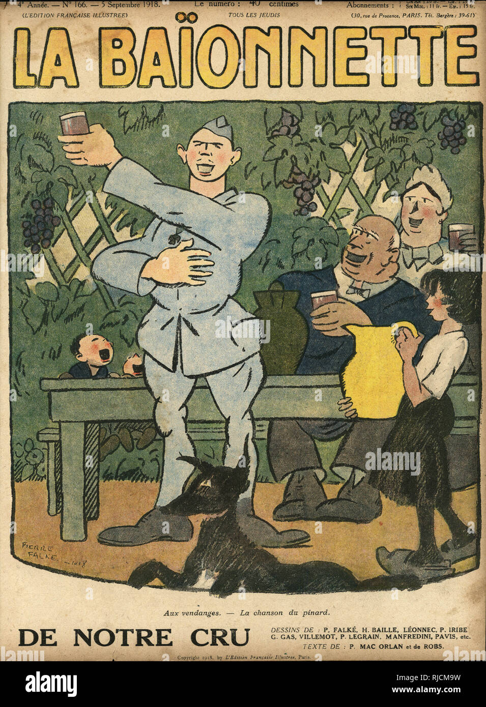 Front cover, La Baionnette, WW1 Stock Photo - Alamy