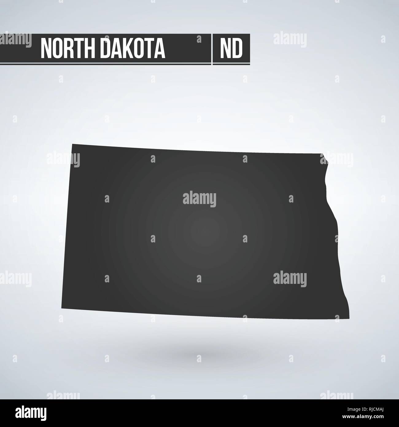 map of the U.S. state of North Dakota vector illustration Stock Vector ...