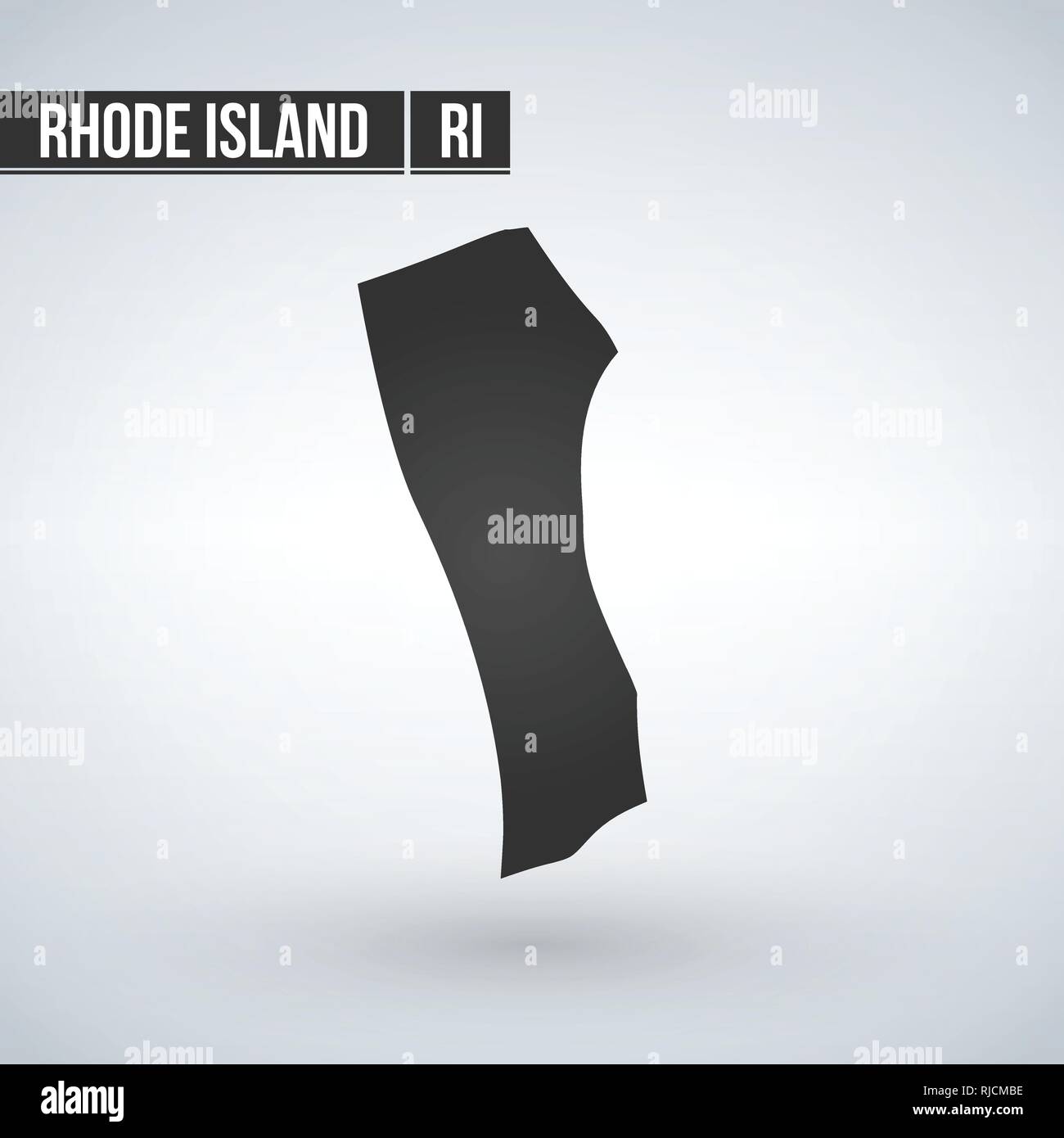 Rhode Island outline map state shape vector illustration Stock Vector ...