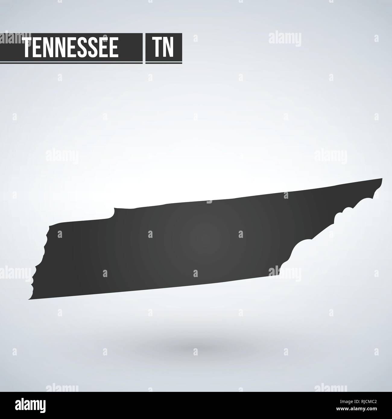 map of the U.S. state of Tennessee vector illustration Stock Vector ...