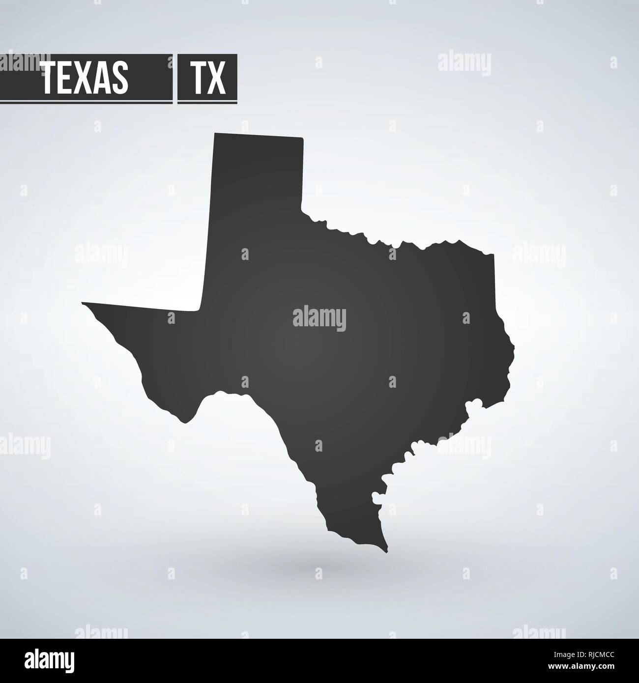 Texas map isolated on transparent background. Black map for your design ...