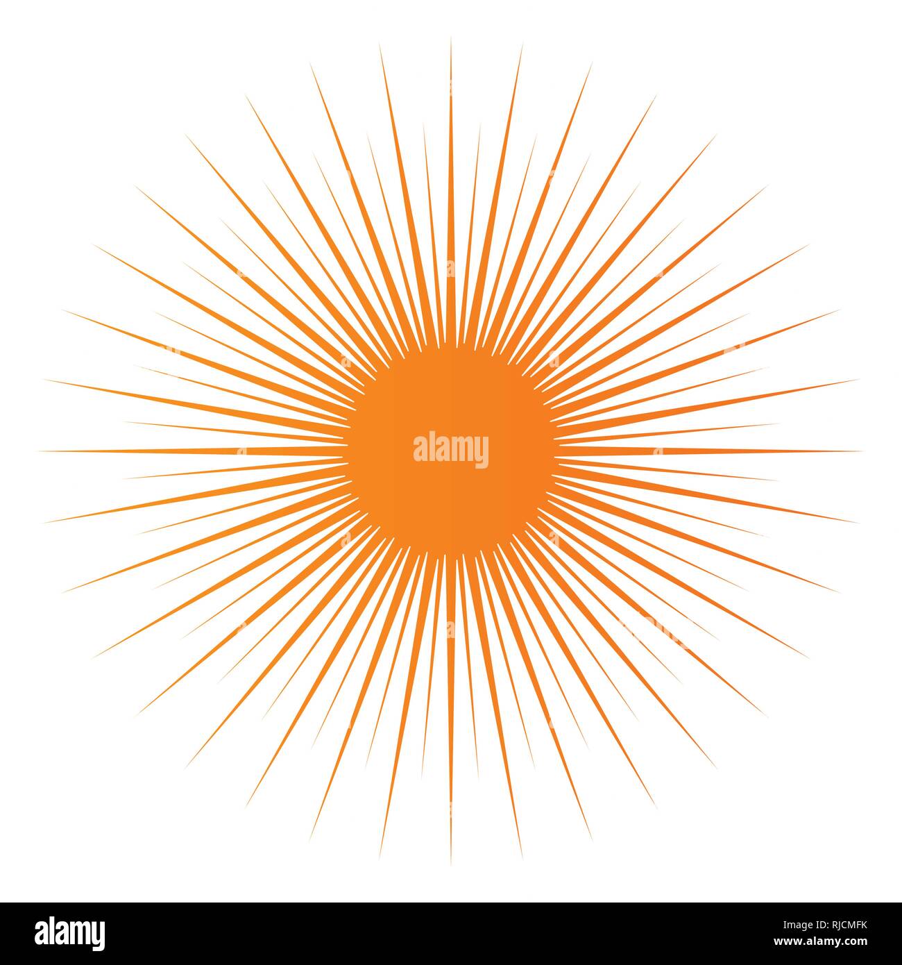 Sun burst, star burst sunshine. Radiating from the center of thin beams, lines. Vector ...