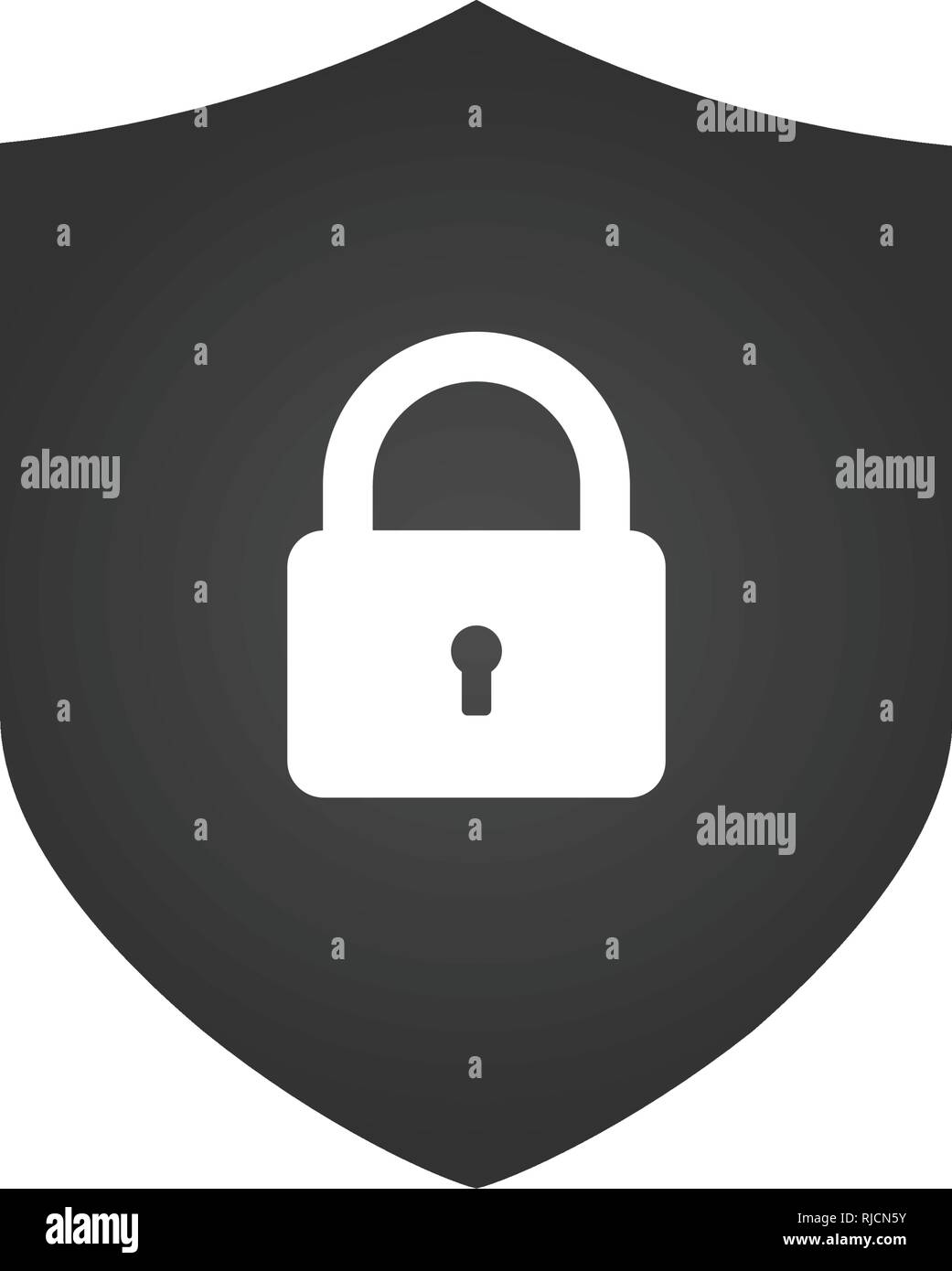 Shield and Lock icon. cyber security concept. Abstract security vector ...