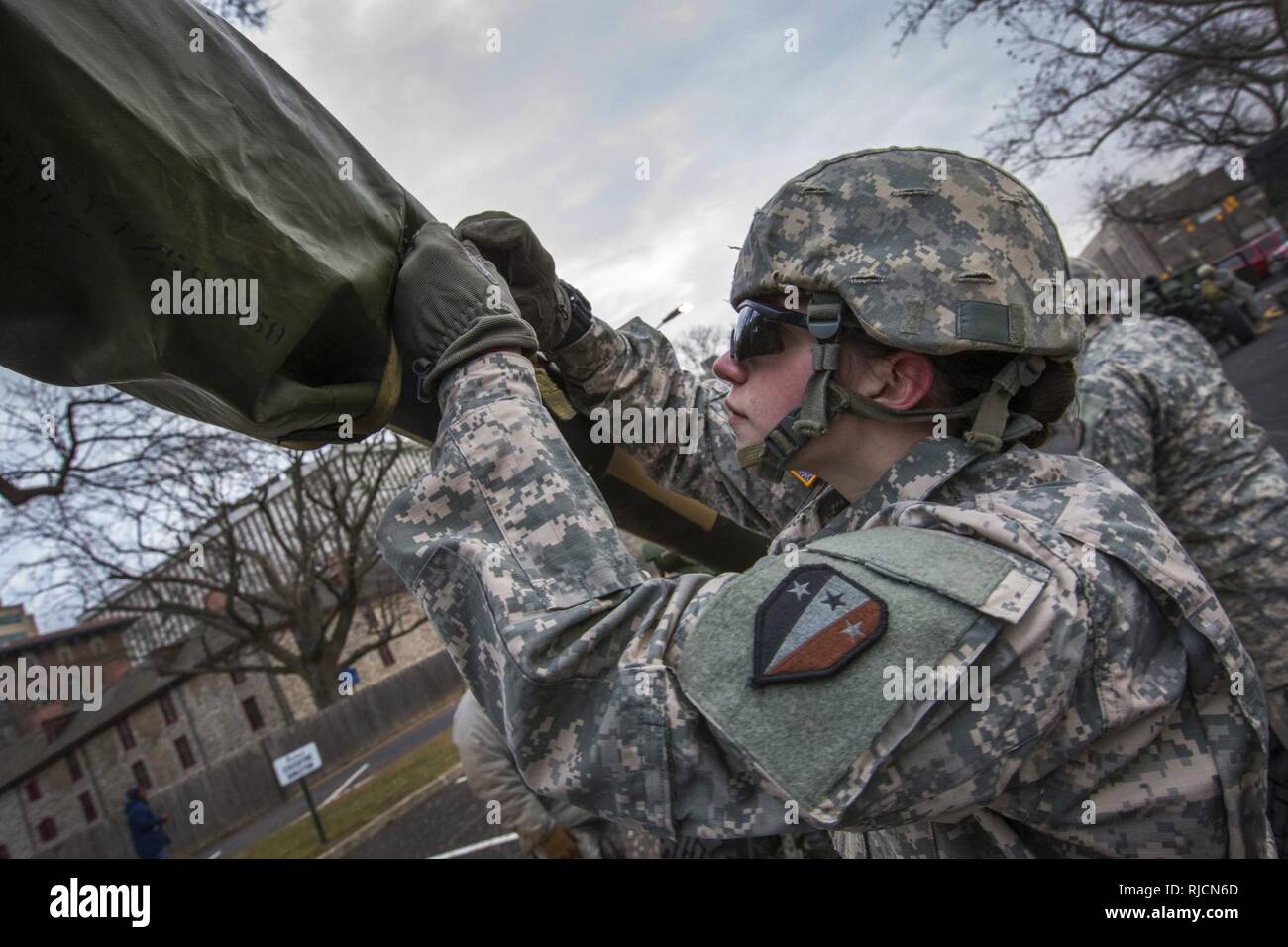 U.S. Army Pfc. Kerrymae Doherty, A Battery, 3-112th Field Artillery, New Jersey Army National ...