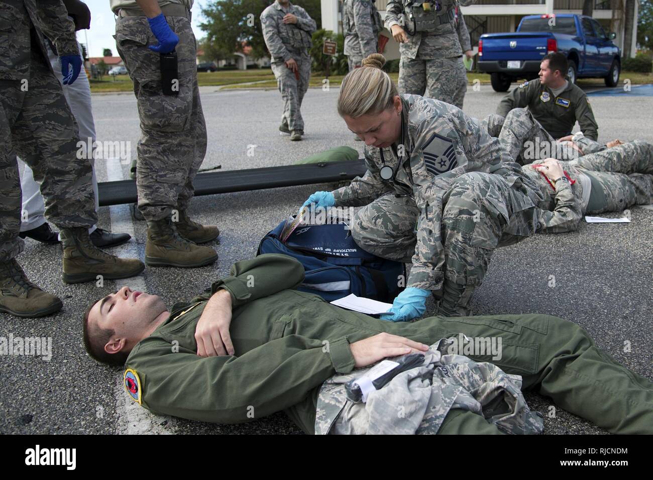 U.S. Air Force Senior Airman Jesse Barber, a boom operator assigned to ...