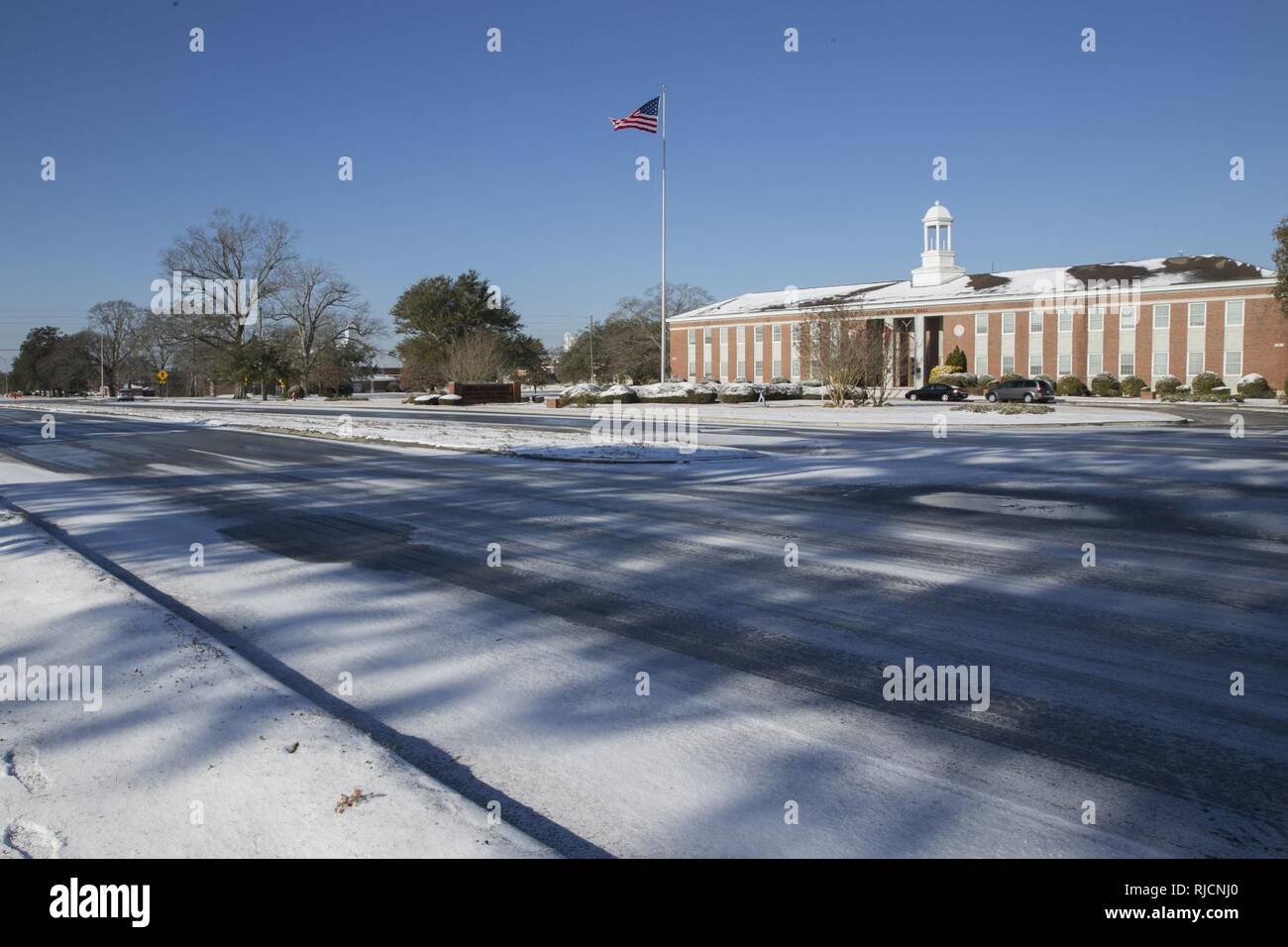 A rare winter storm covered base and the surrounding community with ice ...