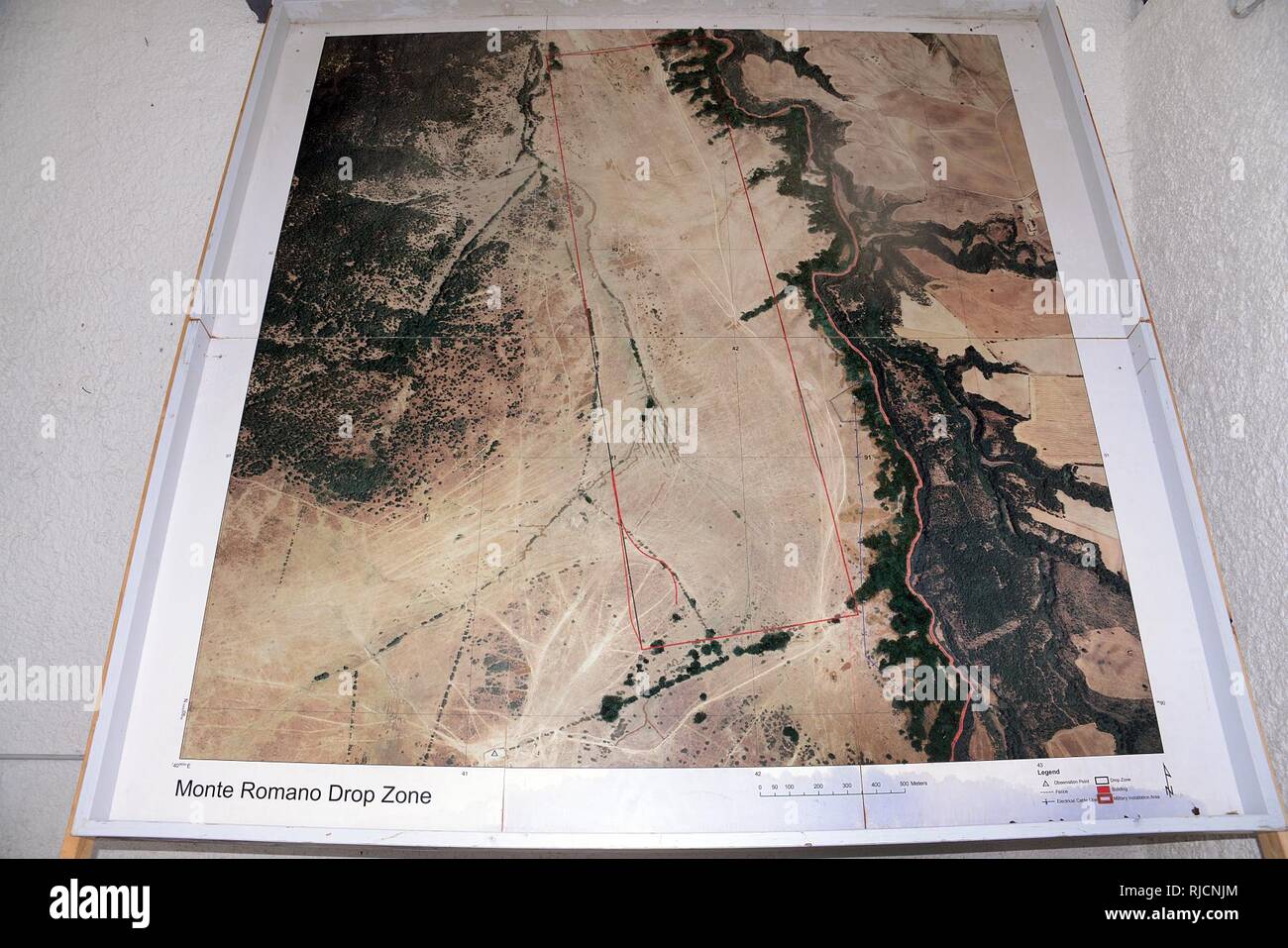 Map of Monte Romano drop zone, Italy, Jan. 16, 2018 Stock Photo - Alamy