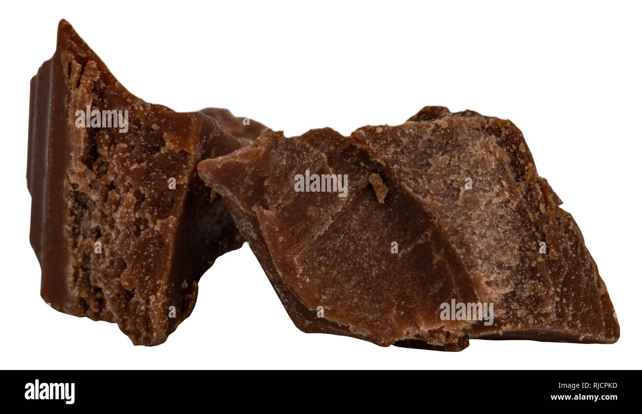 Broken chocolate pieces isolated on white background Stock Photo - Alamy