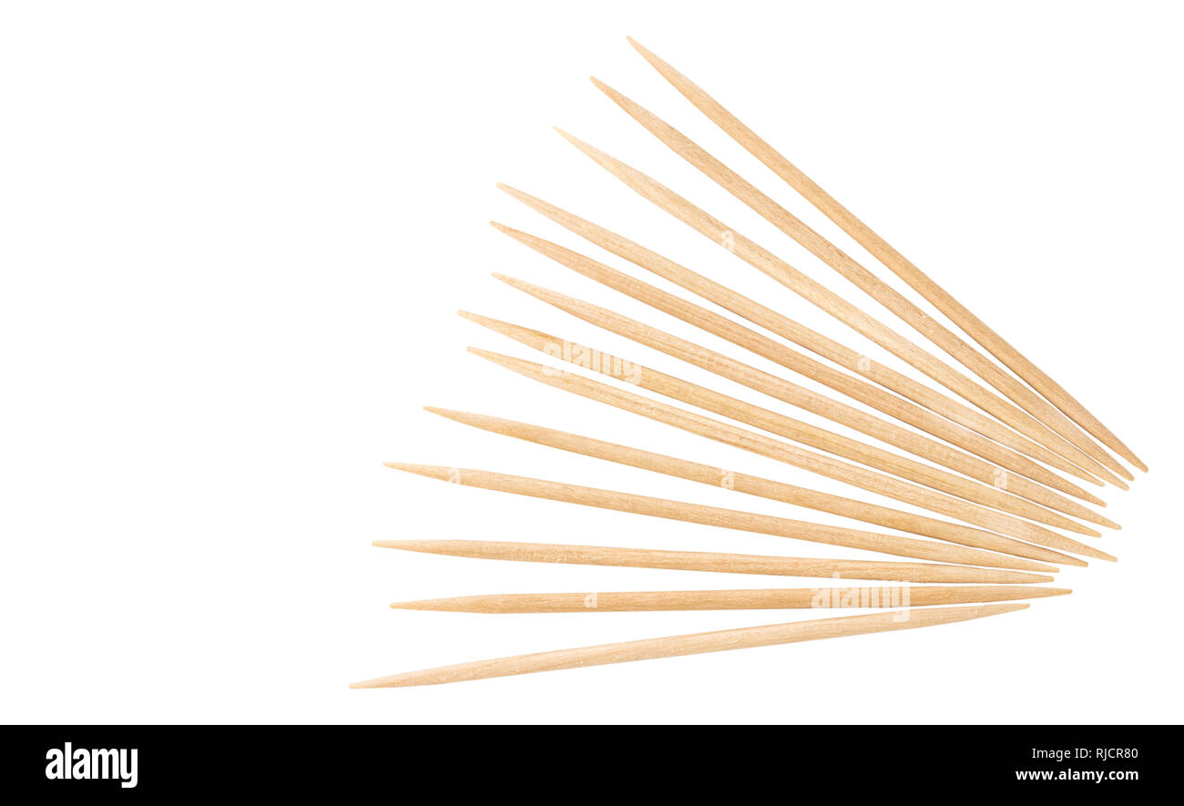 Wooden toothpicks isolated on white background with clipping path Stock ...