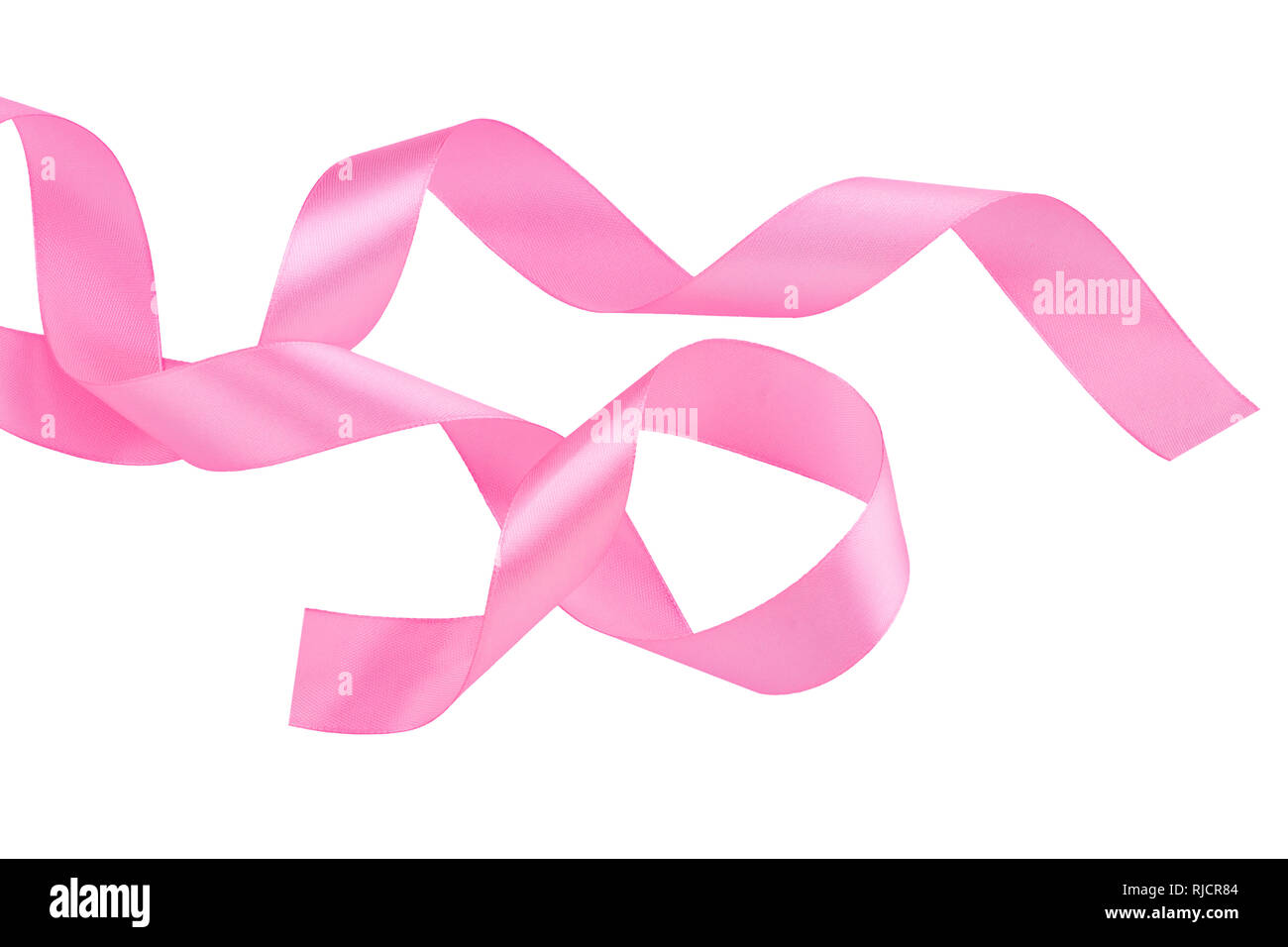 Mix Pink ribbon on a white background Stock Photo - Alamy