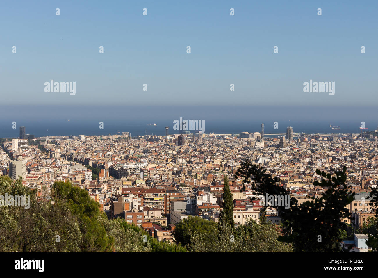View over Barcelona, Spain Stock Photo - Alamy