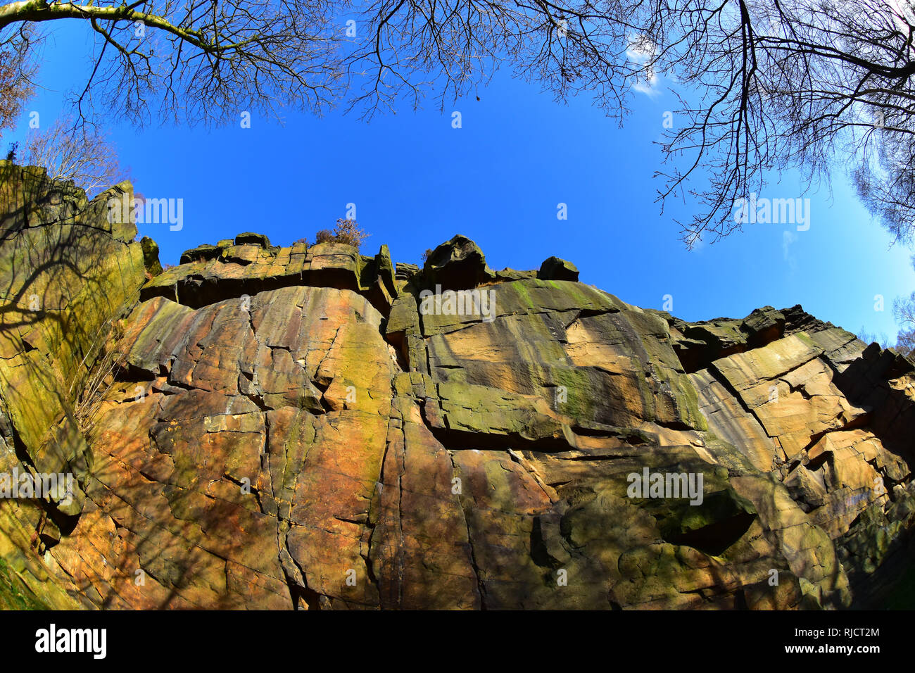 Hell Hole Rocks, Heptonstall, Calderdale, West Yorkshire Stock Photo ...