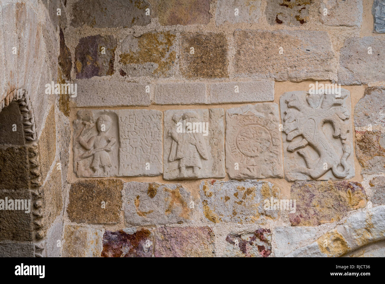 Detail of decoration of the Church of San Cipriano in Zamora, Castile ...