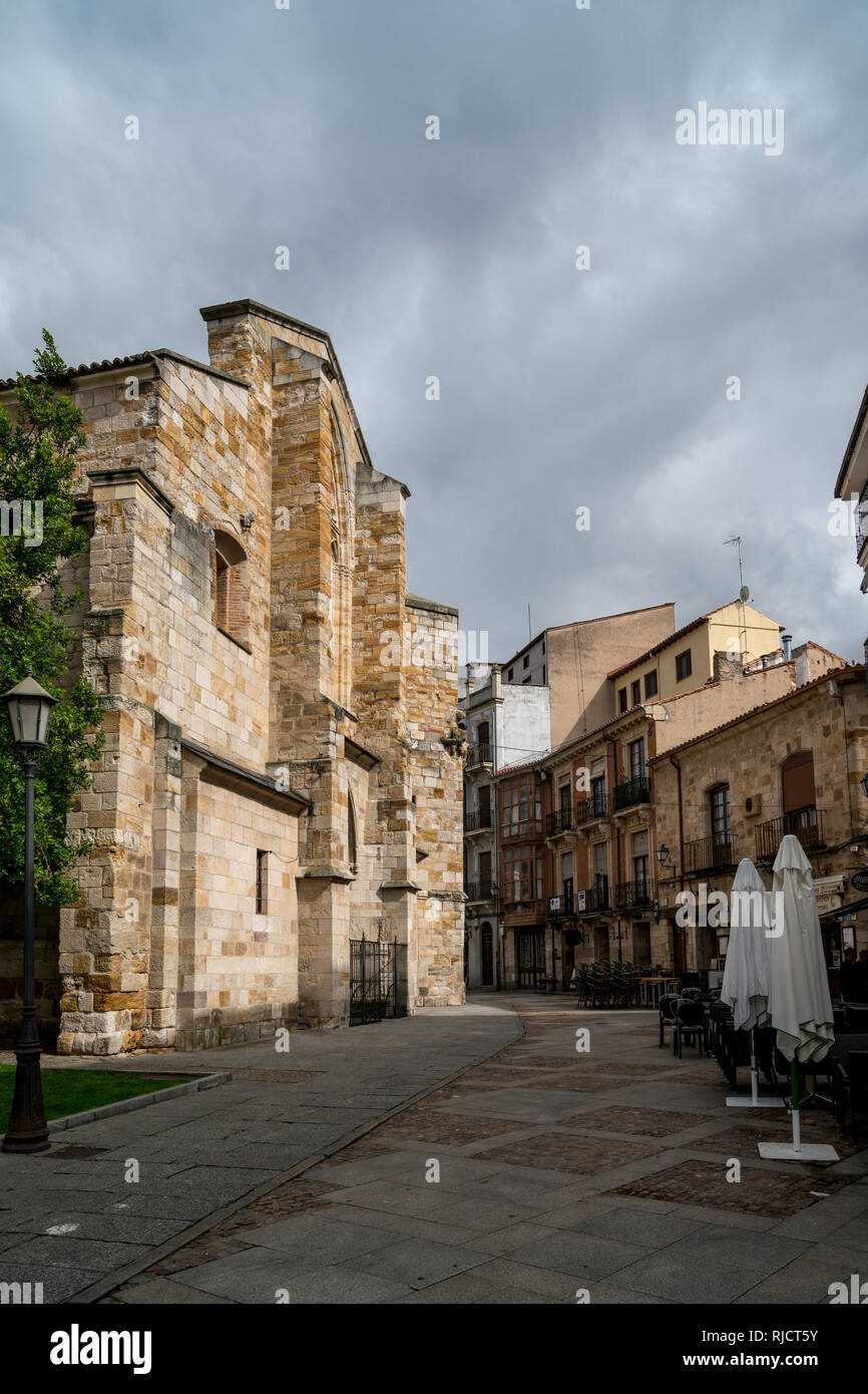 Church San Juan Bautista at Plaza Mayor in Zamora, Castile and Leon ...