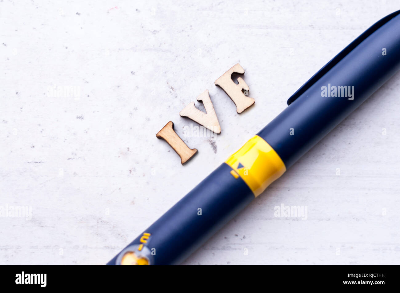 In Vitro Fertilization Injection Pen. Syringe with a thin ogre. Concept ...