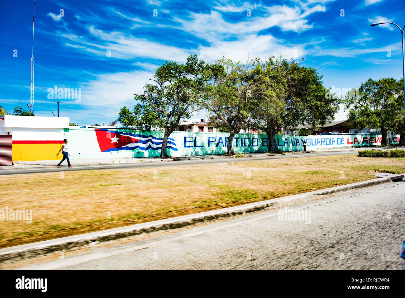 Wall Slogan Painting, Havana, Cuba Stock Photo - Alamy
