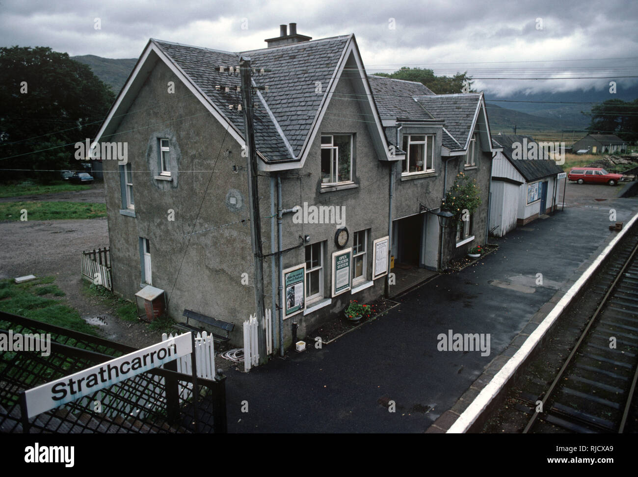 British Rail Strathcarron railway station on the Kyle of Lochalsh Line ...