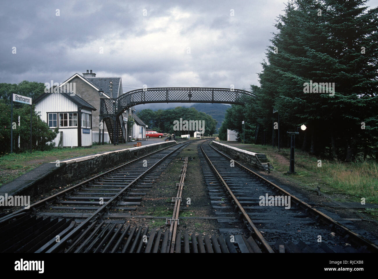 British Rail Strathcarron railway station on the Kyle of Lochalsh Line ...