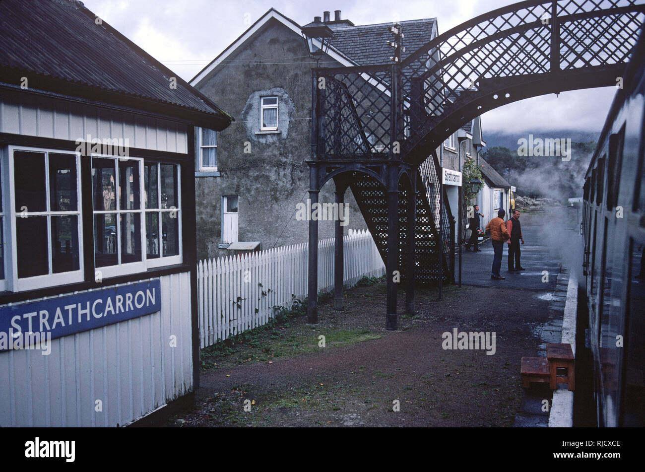 Strathcarron railway sation on the Kyle of Lochalsh Line, Highlands ...