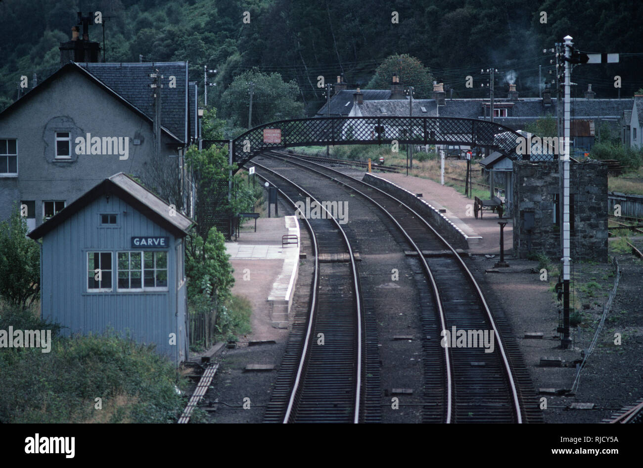 British Rail Garve railway station on the Kyle of Lochalsh Line ...