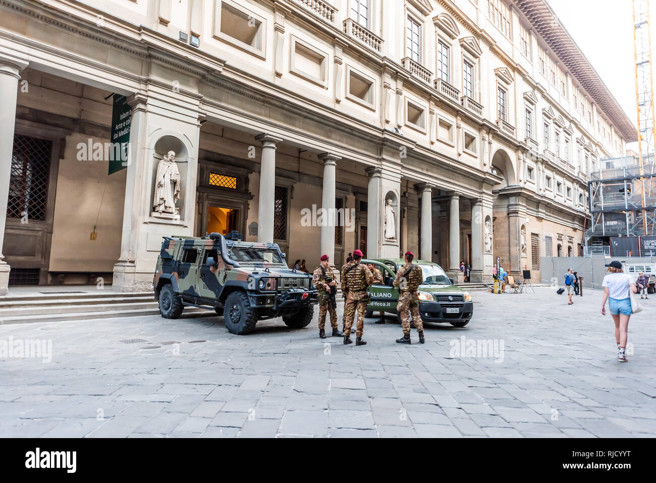 Firenze, Italy - August 30, 2018: Outside exterior of famous Florence ...