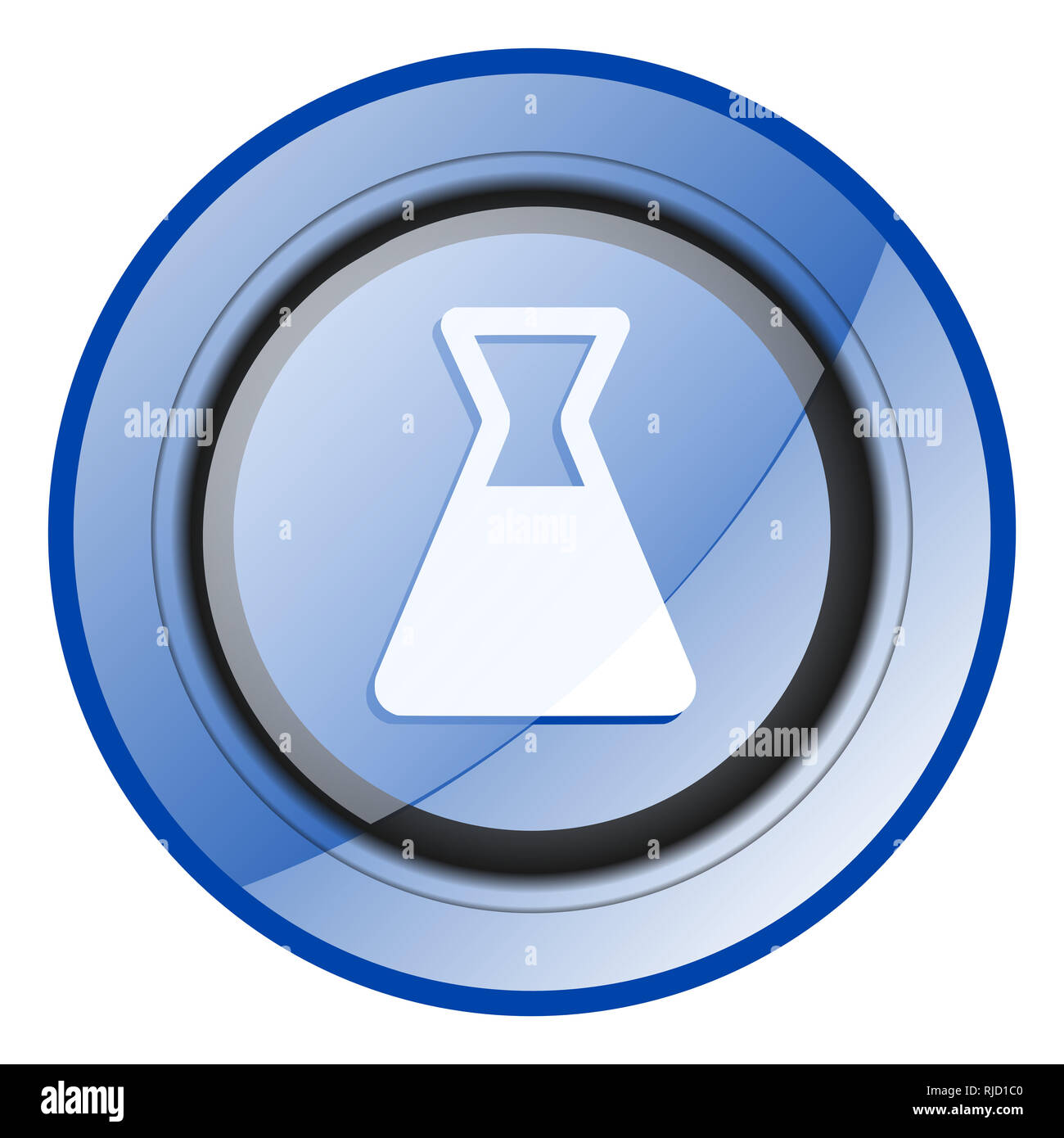 Laboratory round blue glossy web design icon isolated on white ...