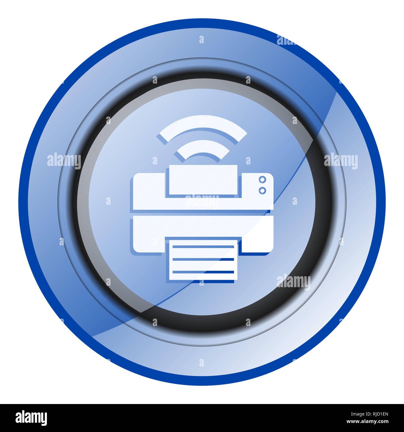 Blue label printer hi-res stock photography and images - Alamy