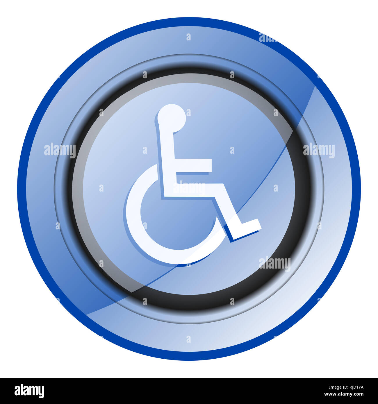 Blue circle disabled disability wheelchair hi-res stock photography and ...