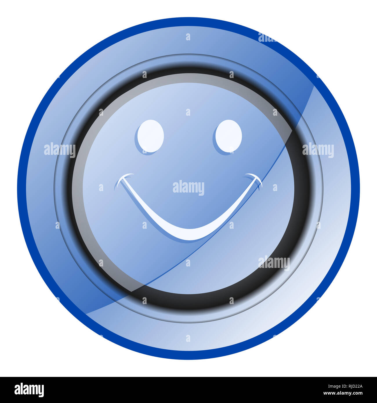 Blue Smiley Face Symbol