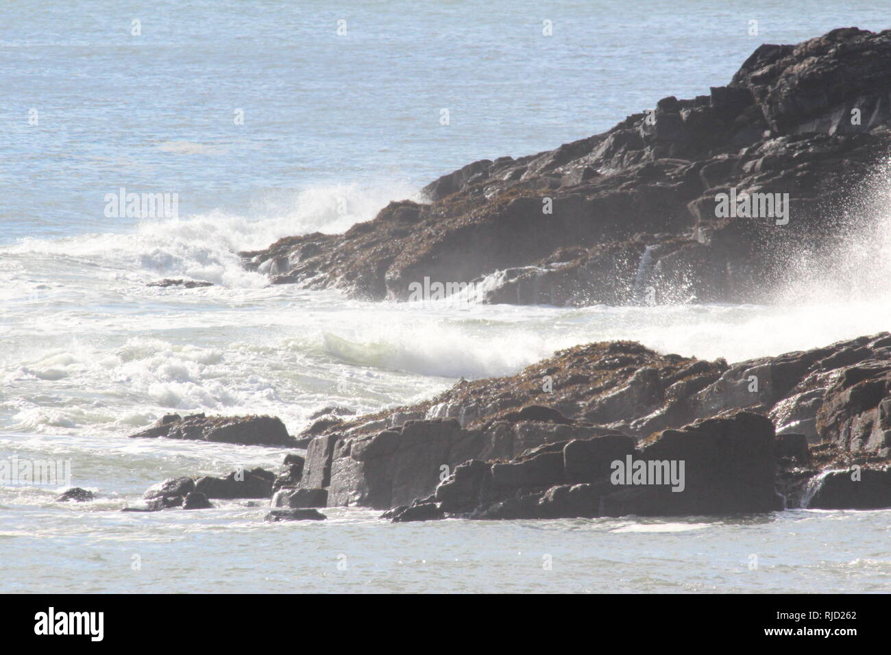 Cornish Rocks and waves 9 Stock Photo - Alamy