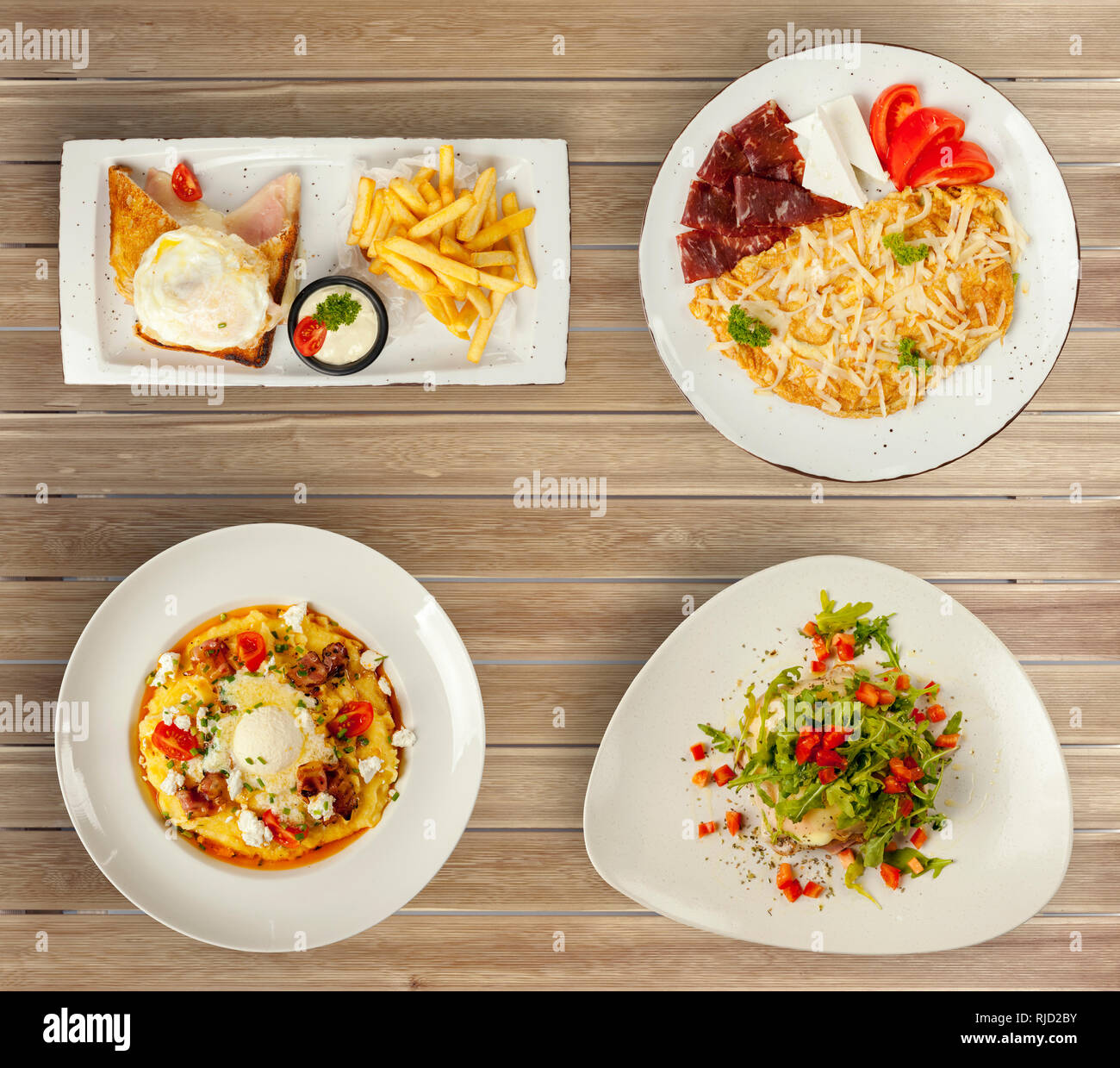 American breakfast plates hi-res stock photography and images - Alamy