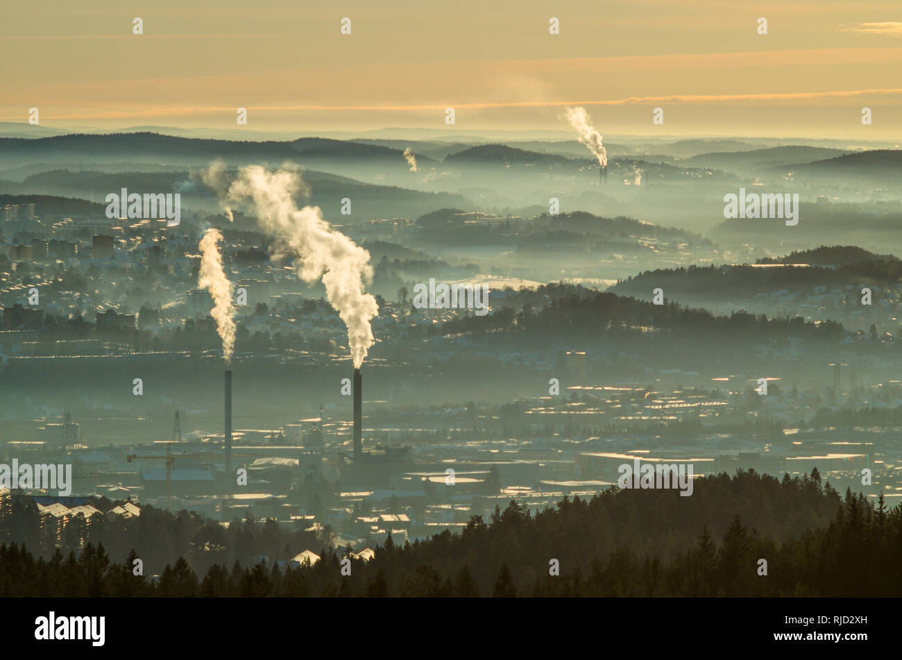 Industrial himneys hi-res stock photography and images - Alamy