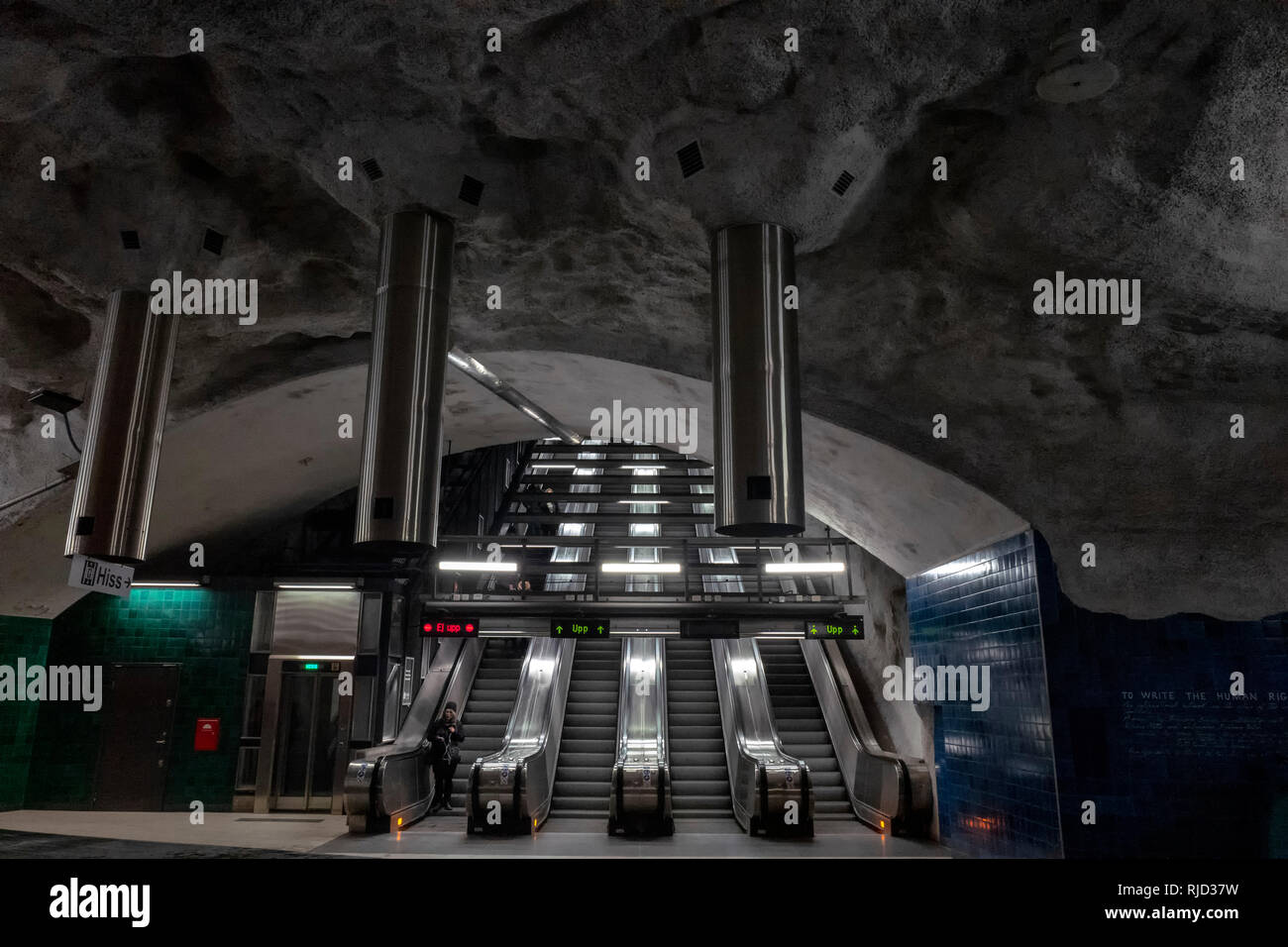 Underground station in Stockholm, Sweden Stock Photo - Alamy