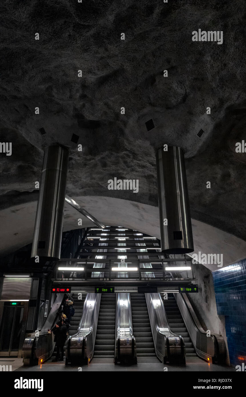 Underground station in Stockholm, Sweden Stock Photo - Alamy