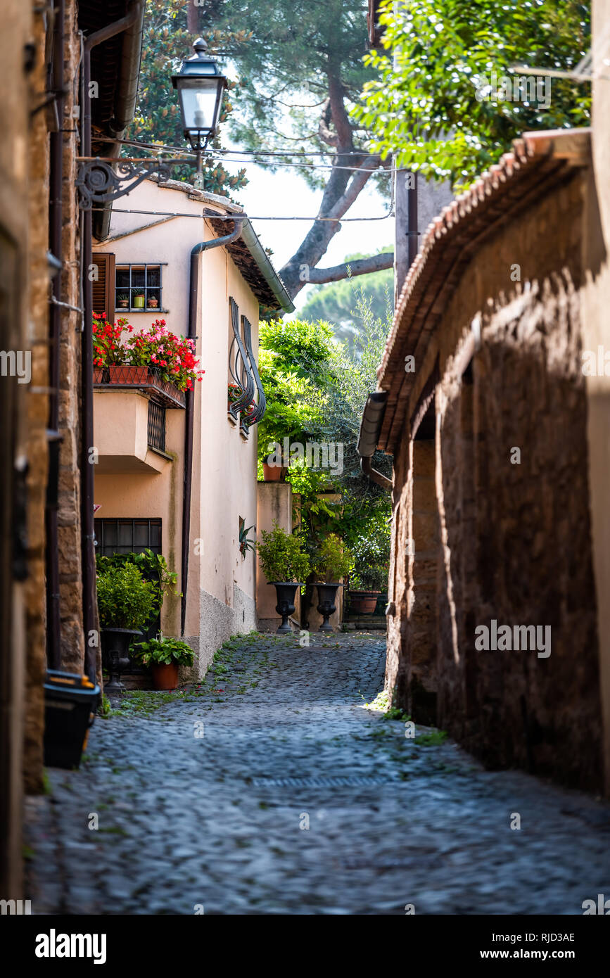 Orvieto, Italy Italian vertical outdoor empty street in Umbria historic ...